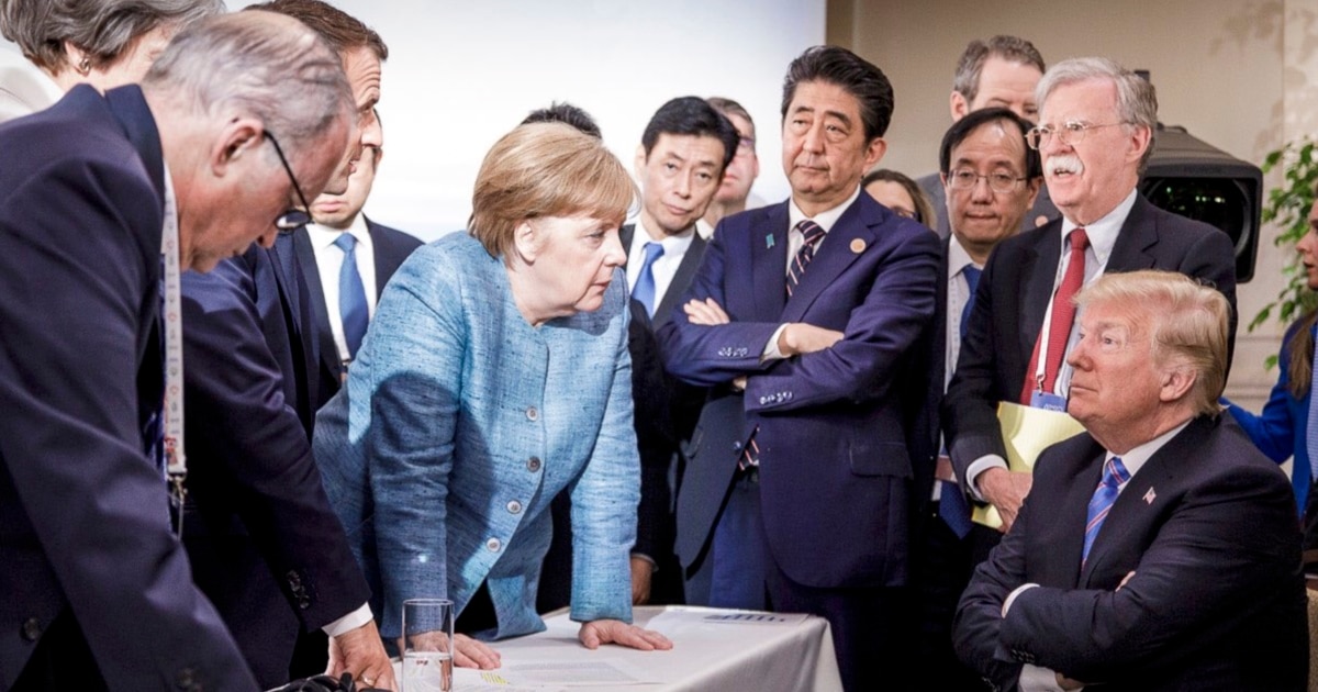 Body Language: Photo of Merkel, Trump Captures G-7 Tensions
