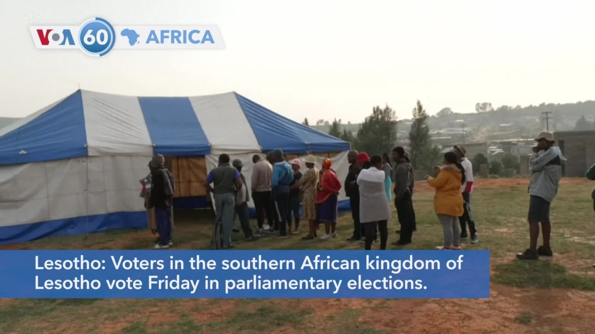 VOA60 Africa - Lesotho votes in parliamentary elections