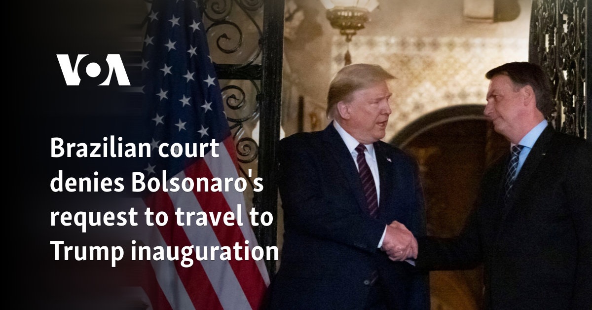 Brazilian court denies Bolsonaro's request to travel to Trump inauguration