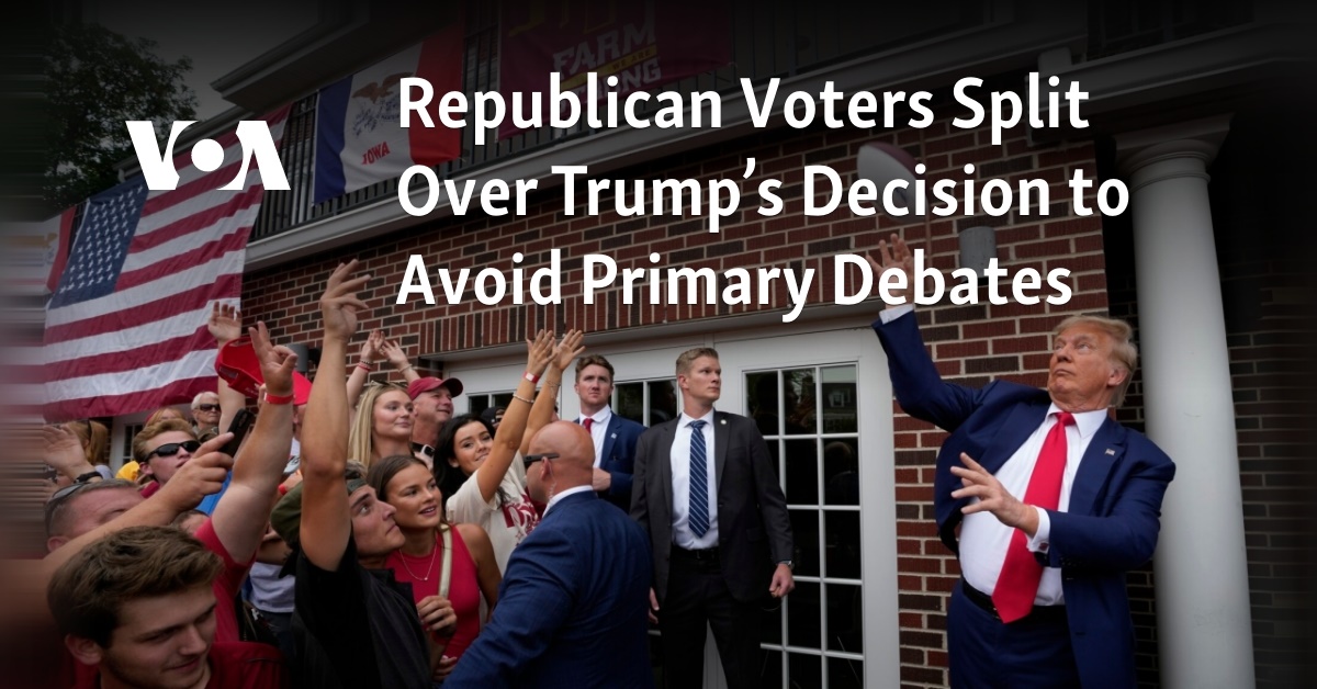 Republican Voters Split Over Trump's Decision to Avoid Primary Debates