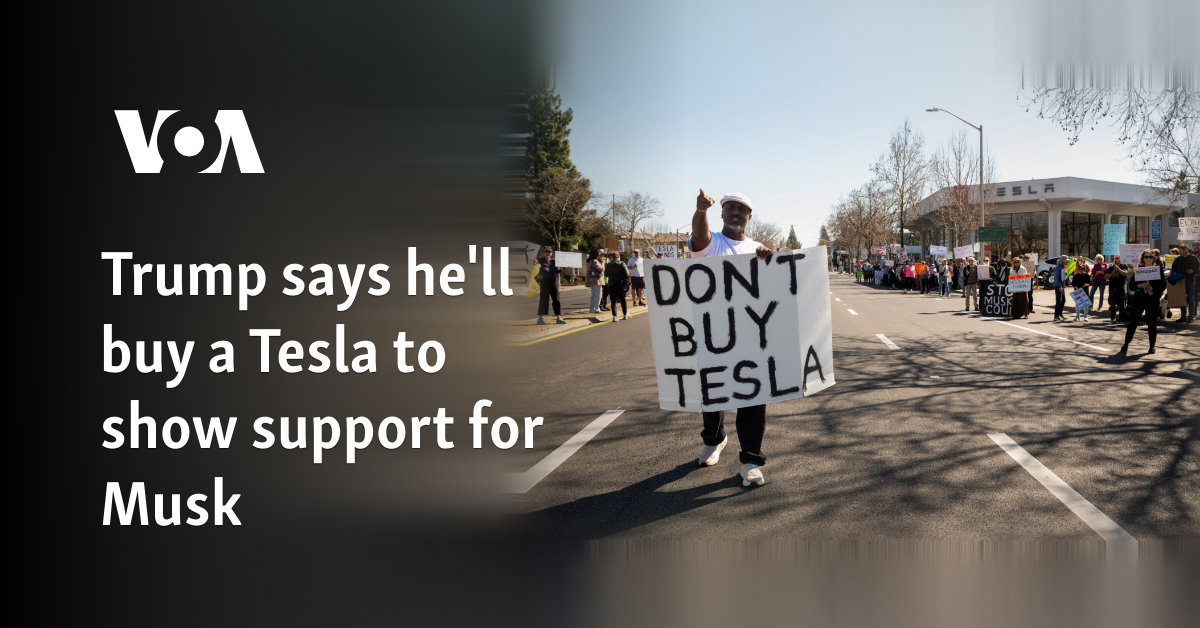Trump says he'll buy a Tesla to show support for Musk