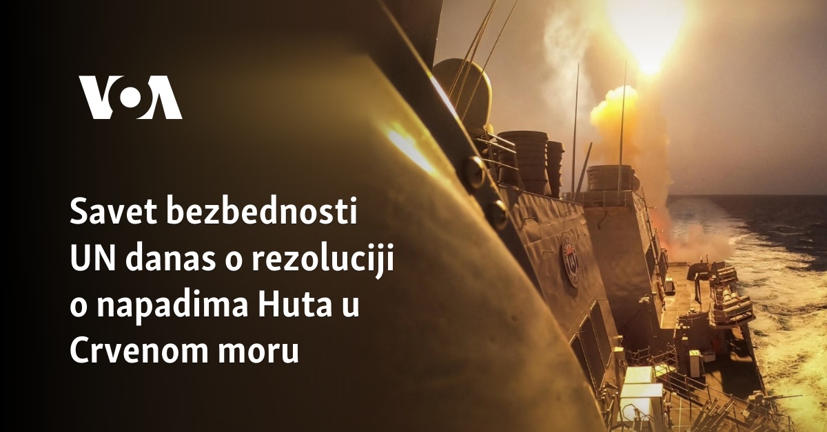 Savet bezbednosti UN danas o rezoluciji o napadima Huta u Crvenom moru