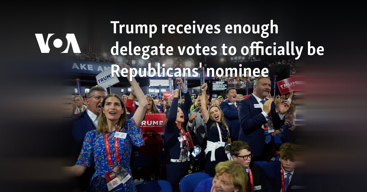 Trump receives enough delegate votes to officially be Republicans' nominee