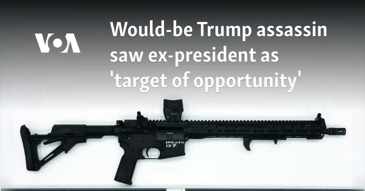 Would-be Trump assassin saw ex-president as 'target of opportunity'