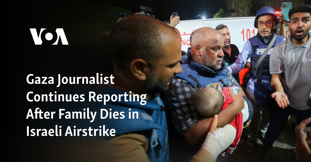 Gaza Journalist Continues Reporting After Family Dies in Israeli Airstrike