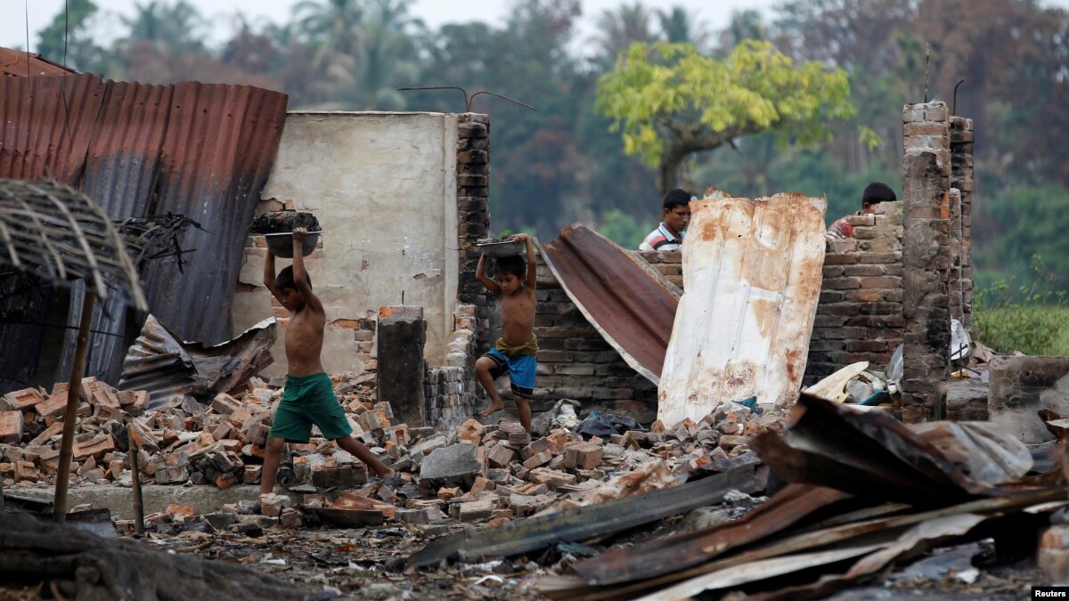 HRW: Rohingya Homes Destroyed in Myanmar