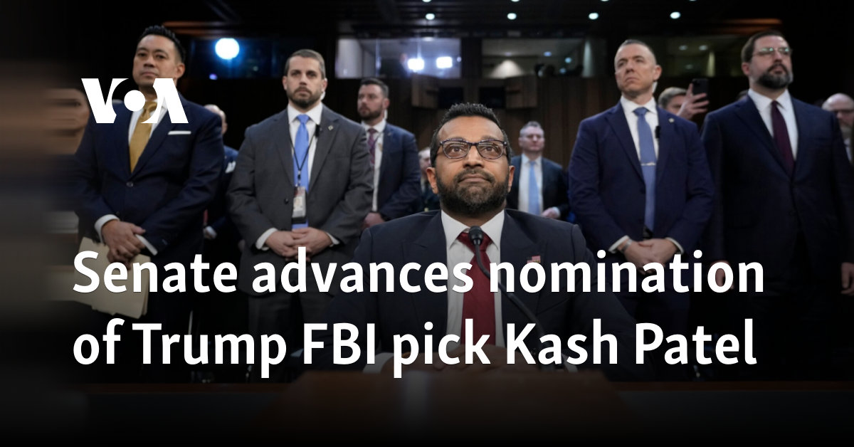 Senate advances nomination of Trump FBI pick Kash Patel Senate advances nomination of Trump FBI pick Kash Patel