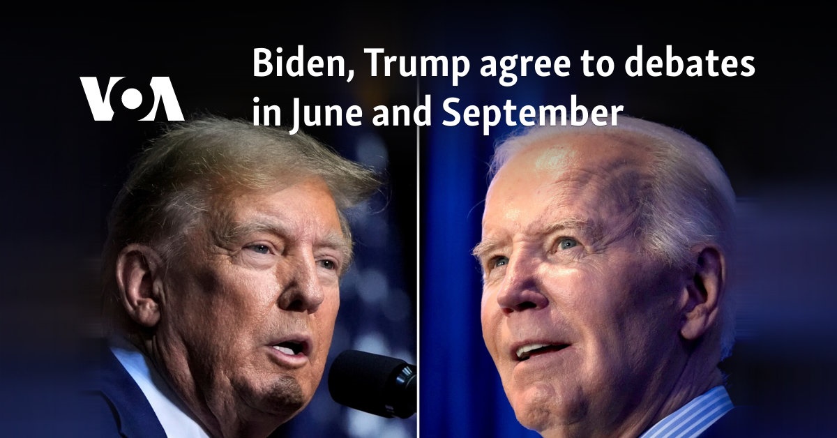 Biden, Trump agree to debates in June and September