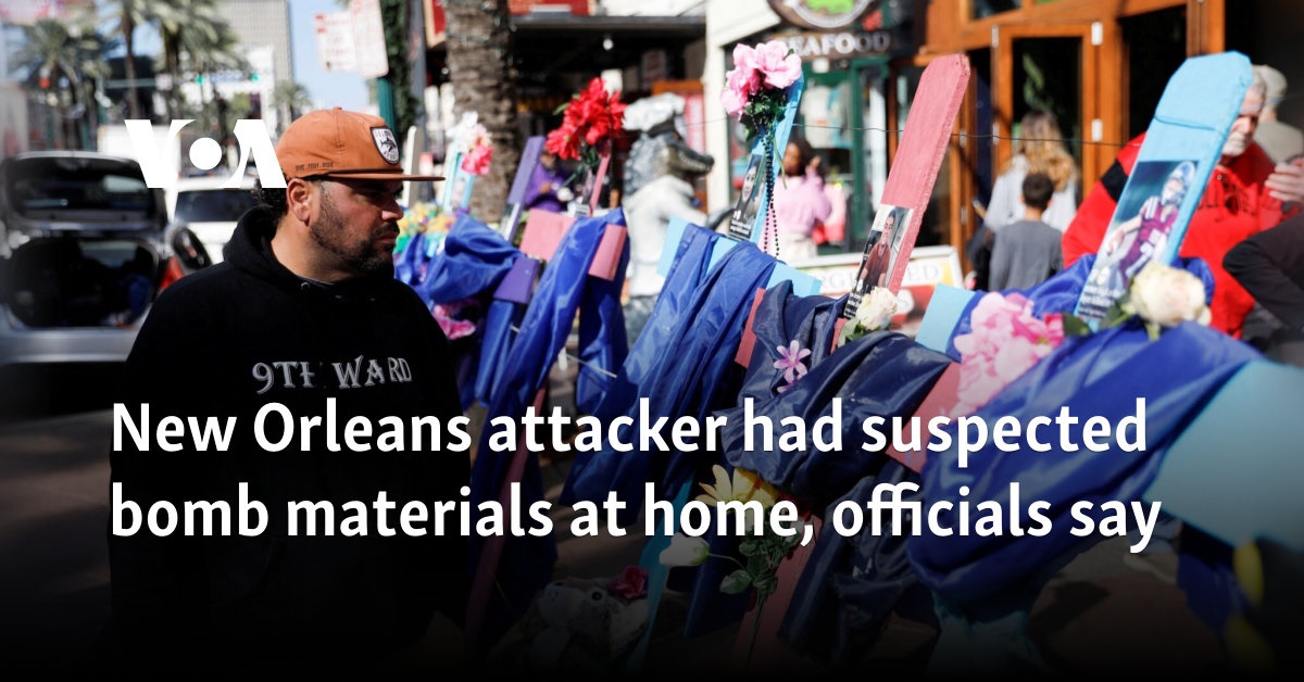 New Orleans attacker had suspected bomb materials at home, officials say
