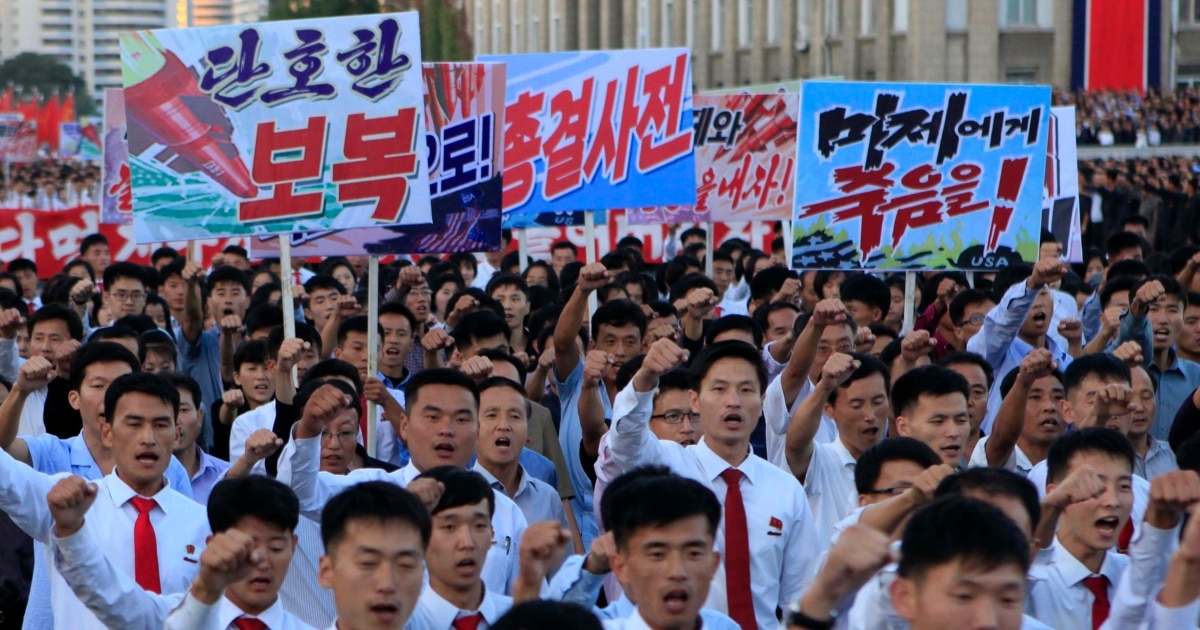 North Korean Crowd Rallies Against US, Trump