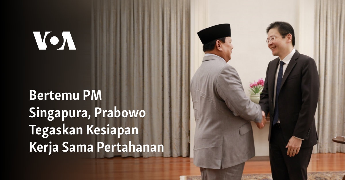 Bertemu PM Singapura, Prabowo Tegaskan Kesiapan Kerja Sama Pertahanan
