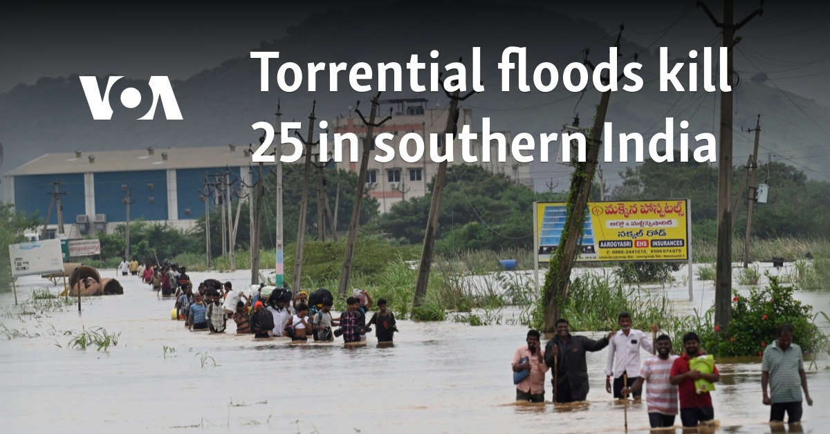 Torrential floods kill 25 in southern India Torrential floods kill 25 in southern India