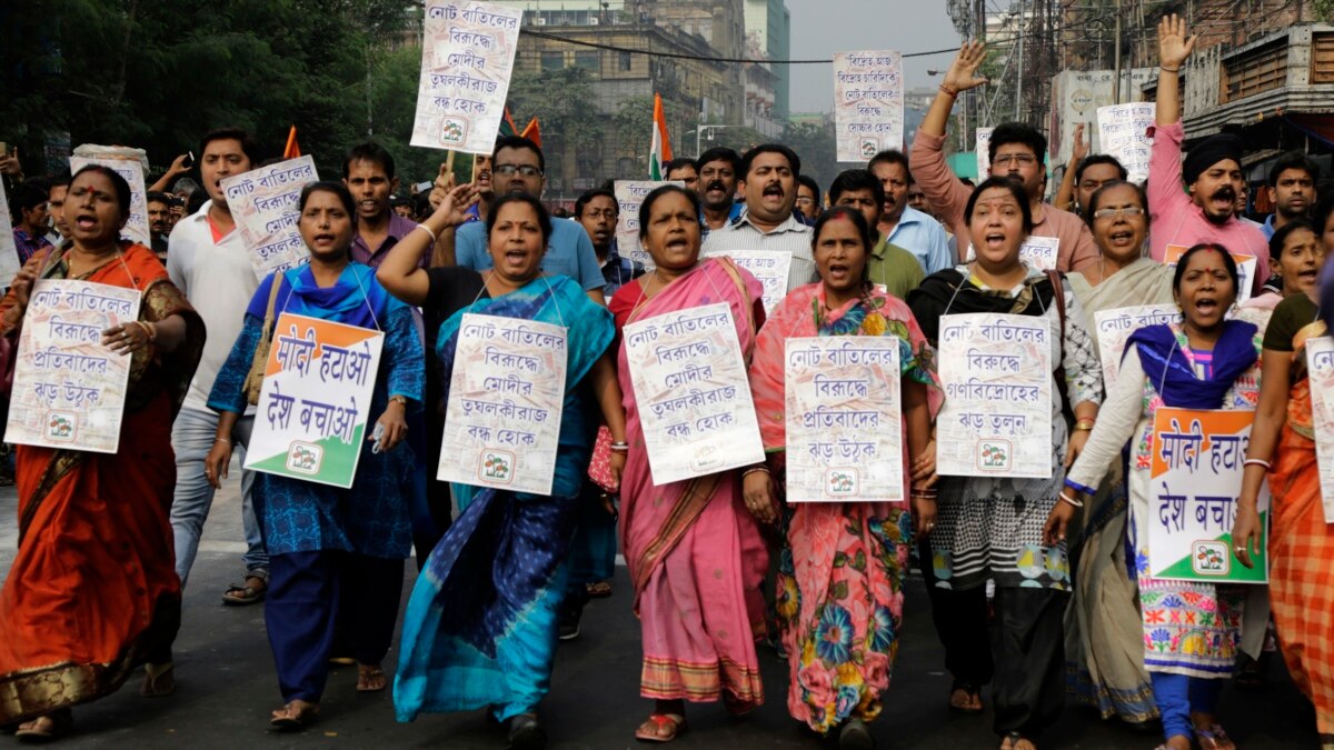 In India, Opposition Leads Street Protests Against Currency Ban