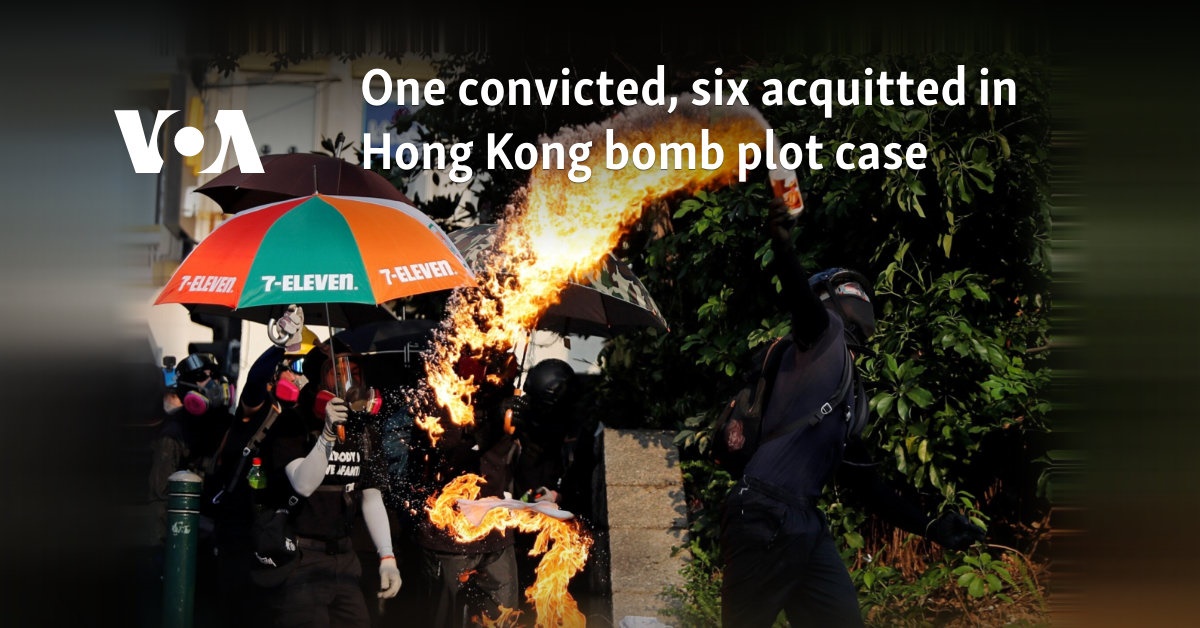 One convicted, six acquitted in Hong Kong bomb plot case