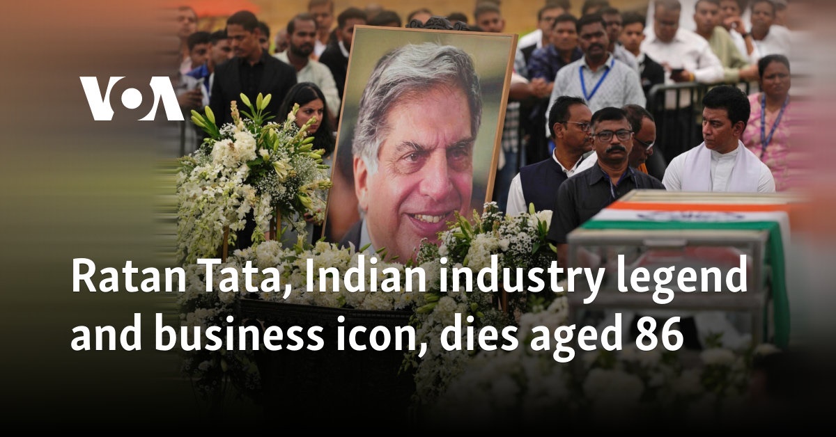 Ratan Tata, Indian industry legend and business icon, dies aged 86
