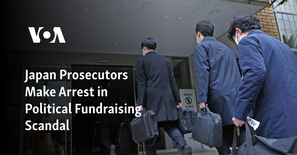 Japan Prosecutors Make Arrest in Political Fundraising Scandal