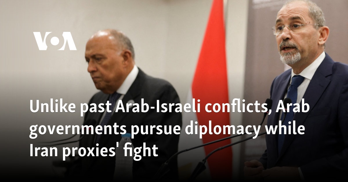 Unlike past Arab-Israeli conflicts, Arab governments pursue diplomacy ...