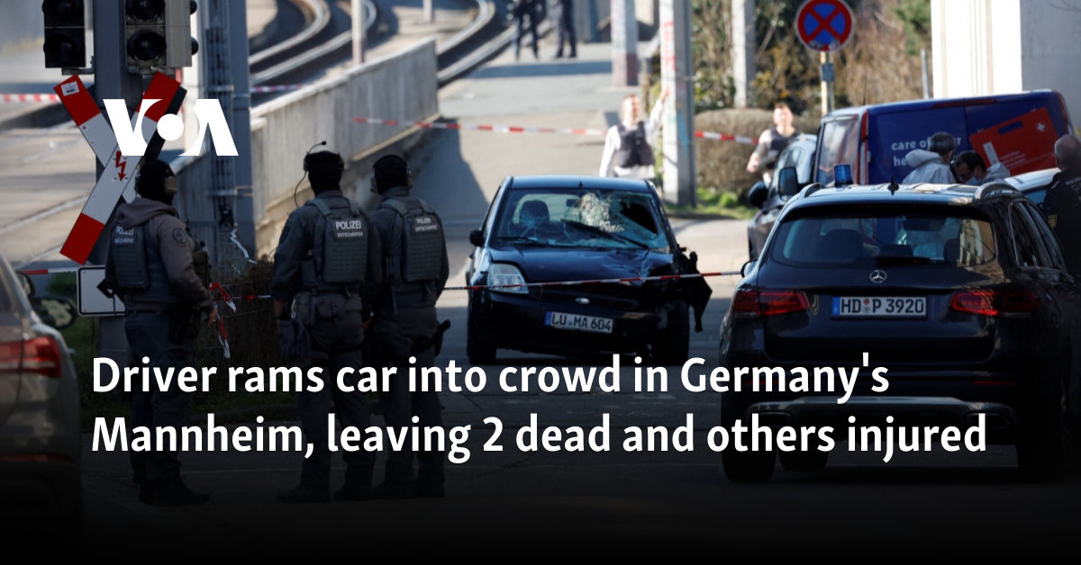 Driver rams car into crowd in Germany's Mannheim, leaving 2 dead and ...
