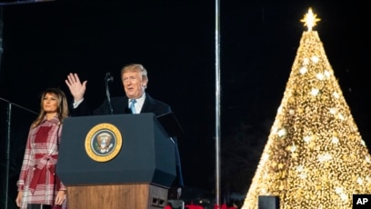 Donald Trump National Christmas Tree Lighting Donald Trump And Melania