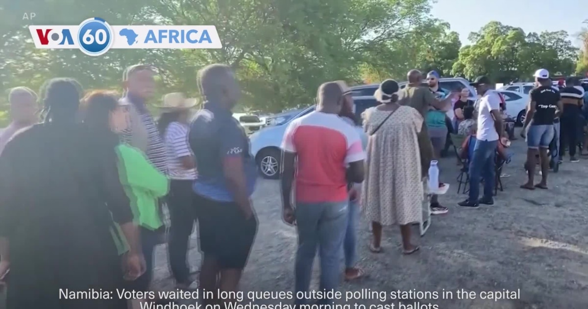 VOA60 Africa - Voters line up in Namibia in presidential and ...