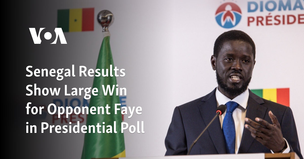 Senegal Results Show Large Win for Opponent Faye in Presidential Poll
