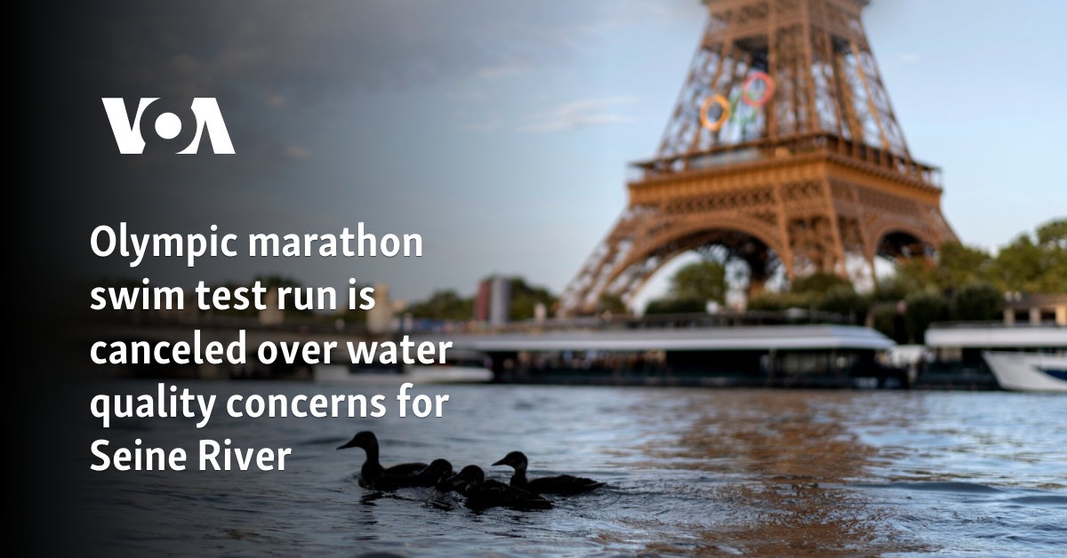 Olympic marathon swim test run is canceled over water quality concerns ...