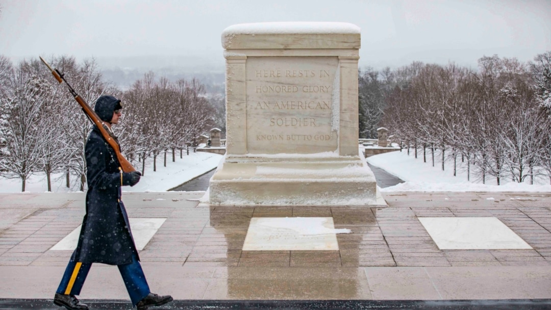 Tomb Of The Unknown Soldier Guard Bad Weather