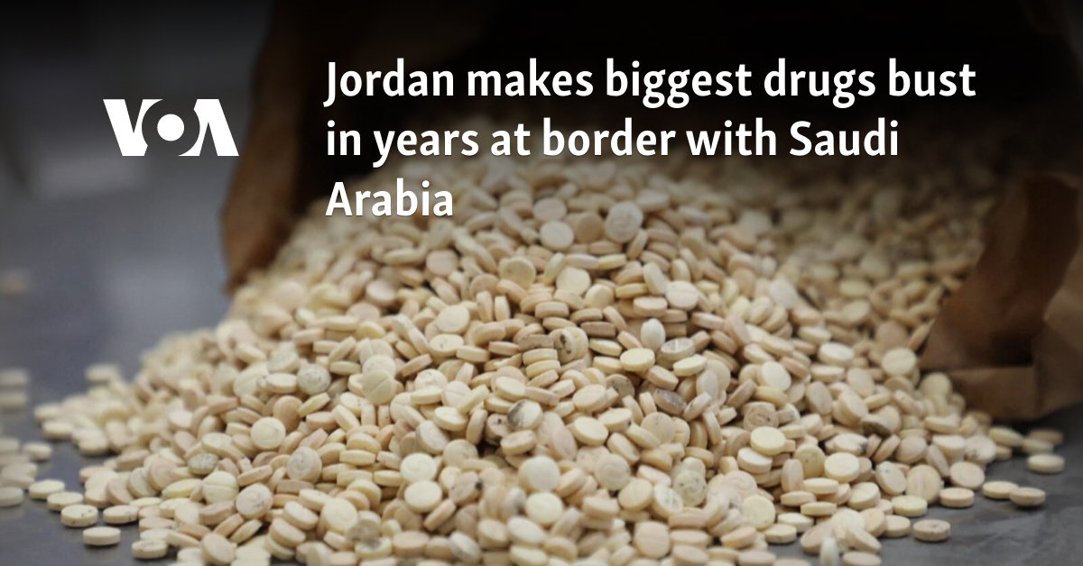 Jordan makes biggest drugs bust in years at border with Saudi Arabia