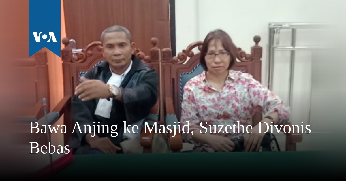 Bawa Anjing ke Masjid, Suzethe Divonis Bebas Bawa Anjing ke Masjid, Suzethe Divonis Bebas