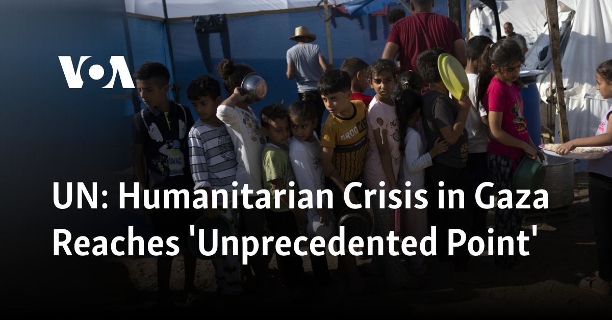 UN: Humanitarian Crisis in Gaza Reaches 'Unprecedented Point'