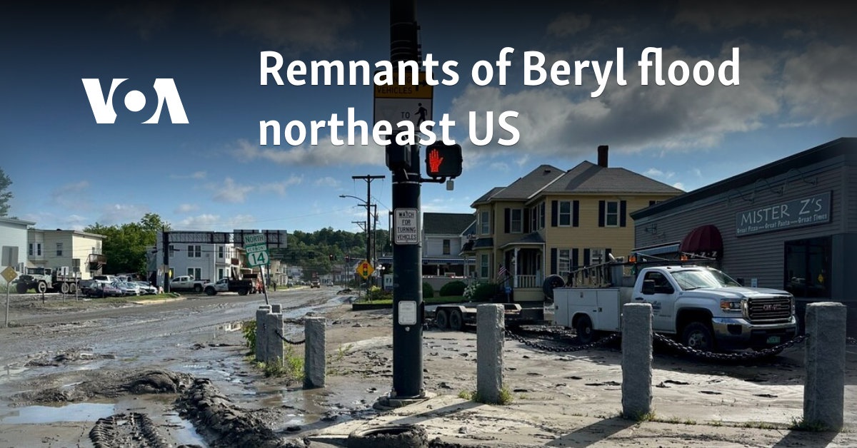 Remnants of Beryl flood northeast US
