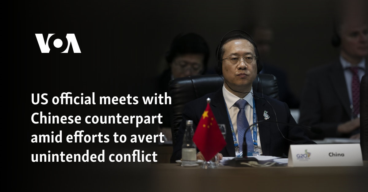 US official meets with Chinese counterpart amid efforts to avert ...