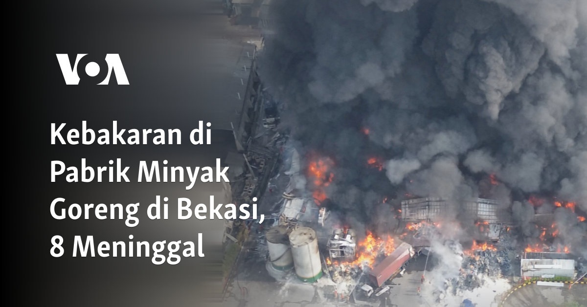 Kebakaran di Pabrik Minyak Goreng di Bekasi, 8 Meninggal