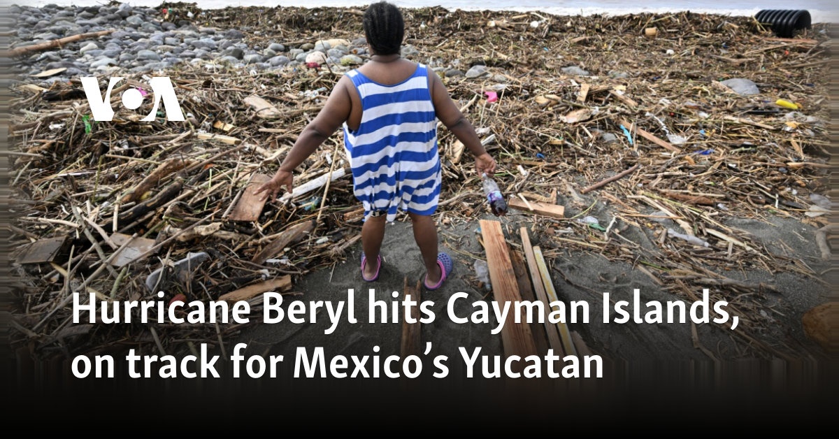Hurricane Beryl hits Cayman Islands, on track for Mexico’s Yucatan