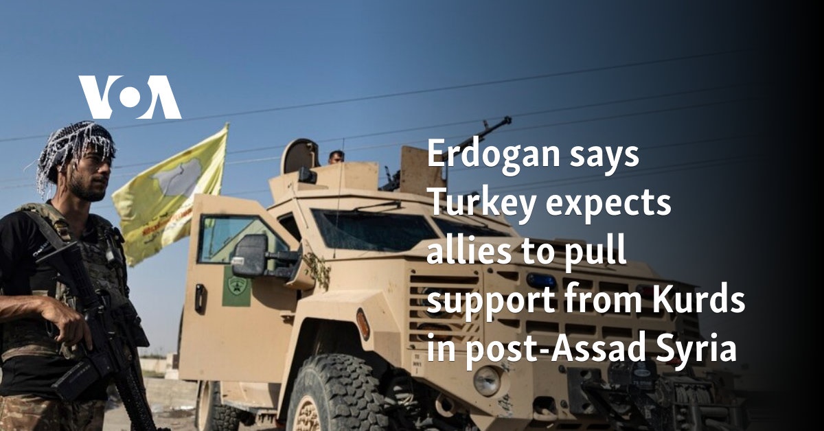 Erdogan says Turkey expects allies to pull support from Kurds in post ...