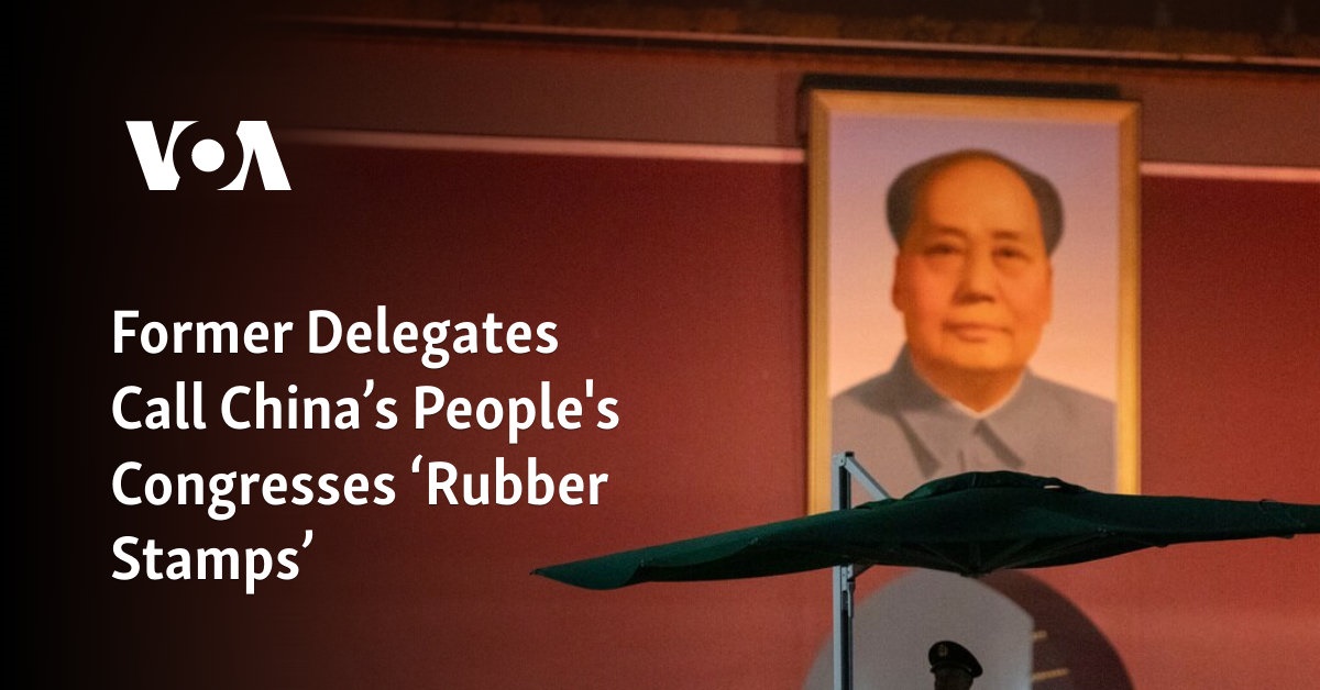 Former Delegates Call China’s People's Congresses ‘Rubber Stamps’