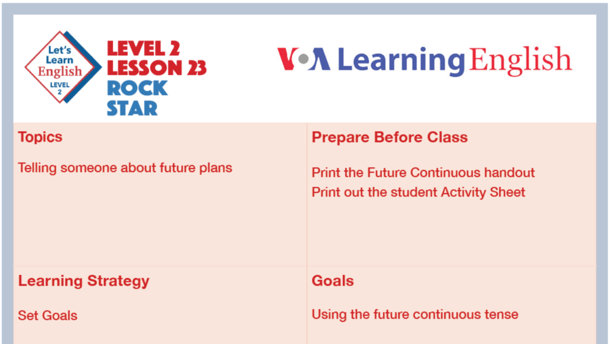 Let’s Learn English - Level 2 - Lesson 23