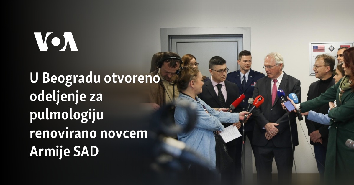 U Beogradu otvoreno odeljenje za pulmologiju renovirano novcem Armije SAD