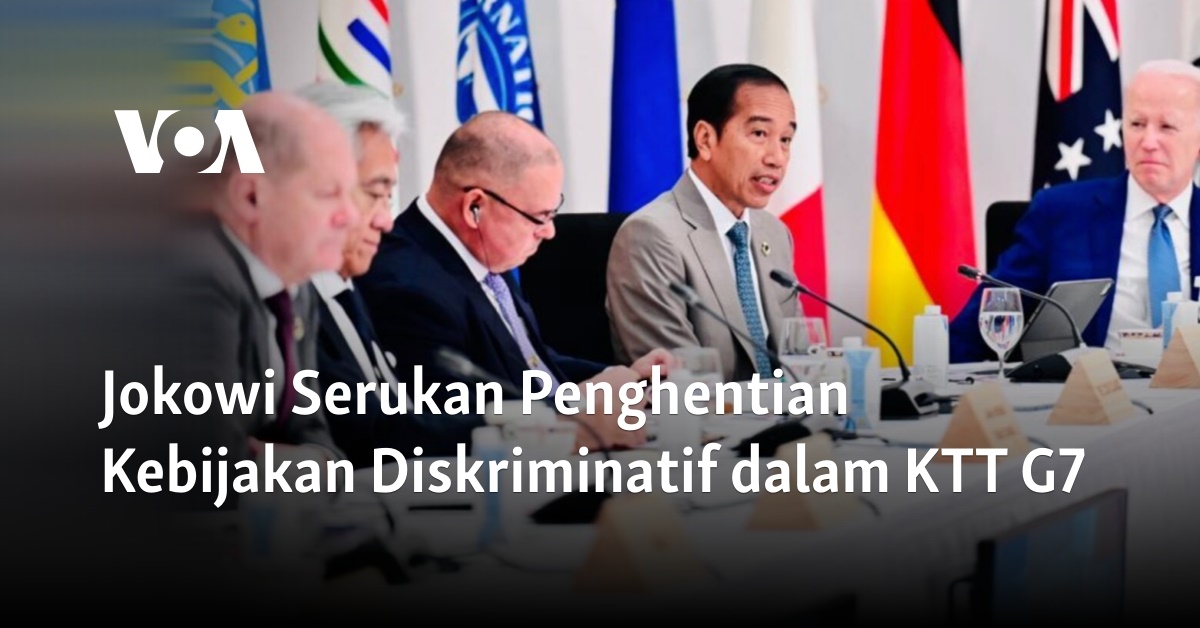 Jokowi Serukan Penghentian Kebijakan Diskriminatif dalam KTT G7