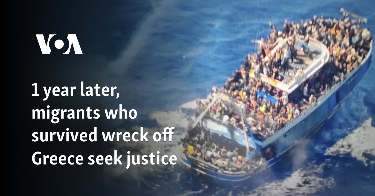 1 year later, migrants who survived wreck off Greece seek justice