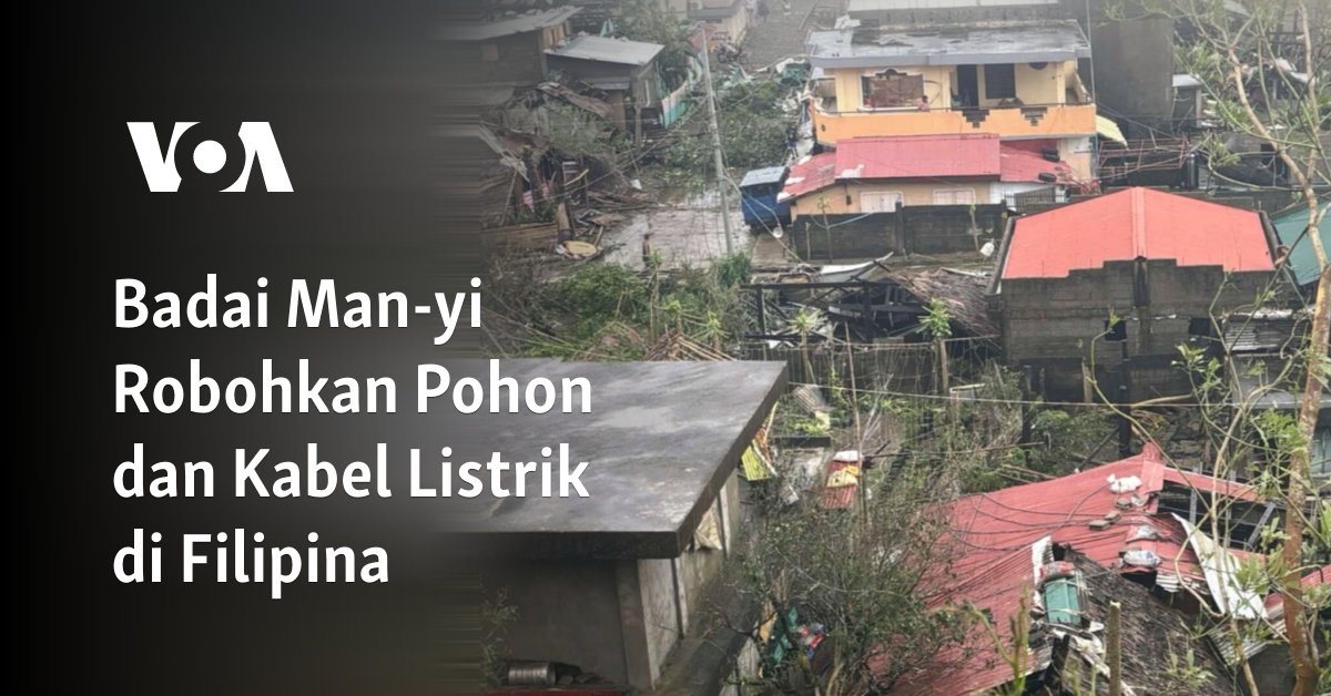 Badai Man-yi Robohkan Pohon dan Kabel Listrik di Filipina
