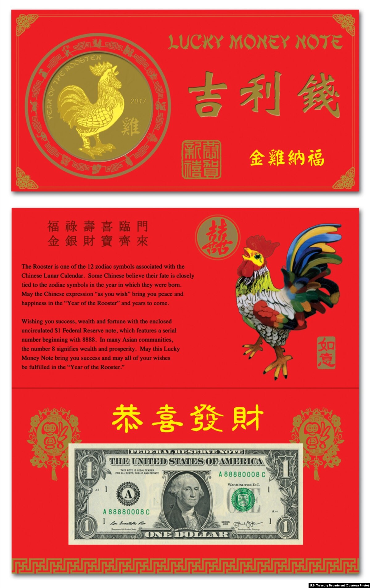 U.S. Government Sells Lucky Dollars for Chinese New Year