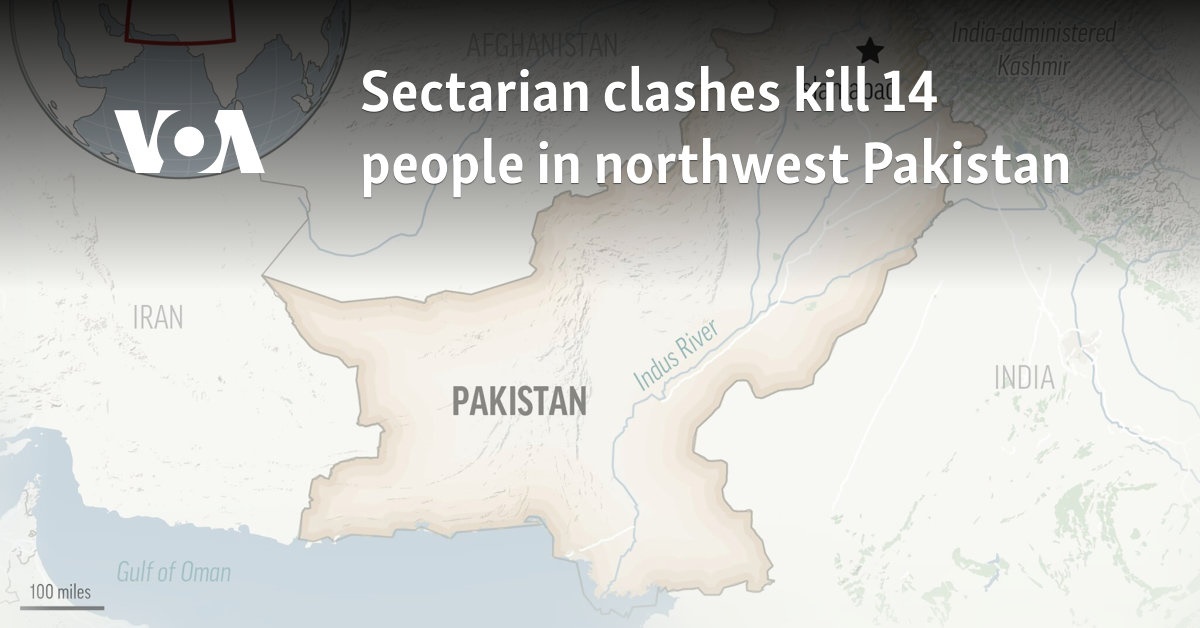Sectarian clashes kill 14 people in northwest Pakistan