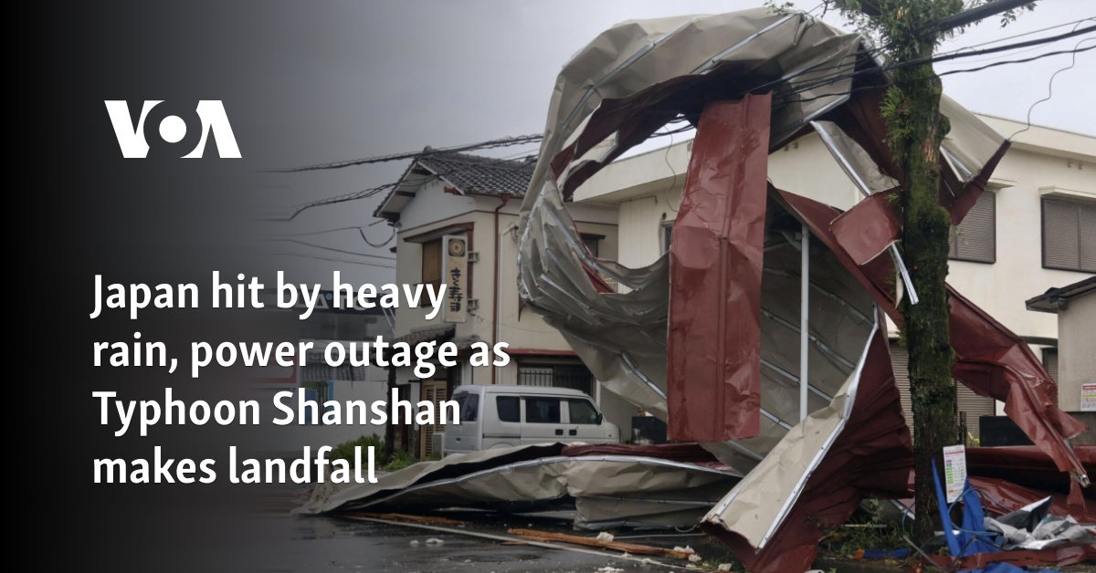Japan hit by heavy rain, power outage as Typhoon Shanshan makes landfall