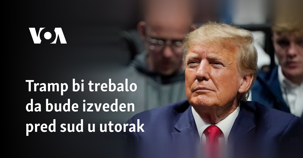 Tramp bi trebalo da bude izveden pred sud u utorak