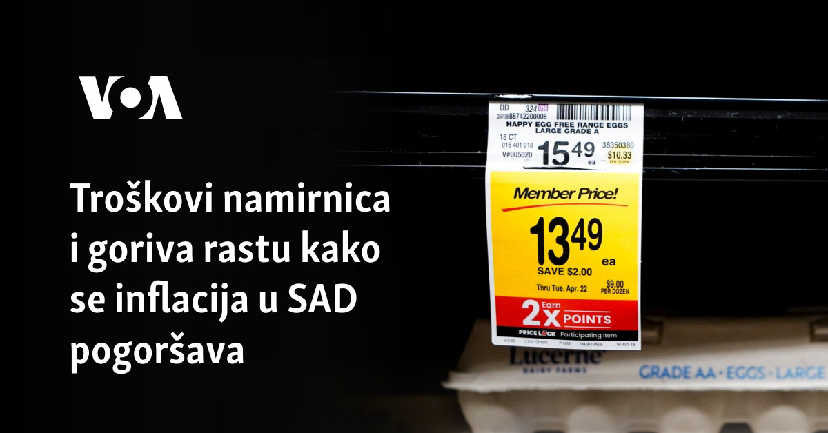 Troškovi namirnica i goriva rastu kako se inflacija u SAD pogoršava