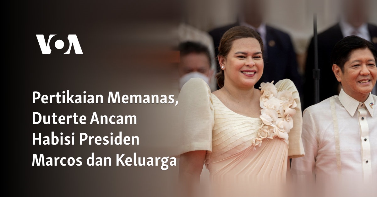 Pertikaian Memanas, Duterte Ancam Habisi Presiden Marcos dan Keluarga
