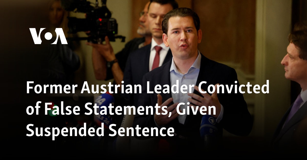 Former Austrian Leader Convicted of False Statements, Given Suspended ...