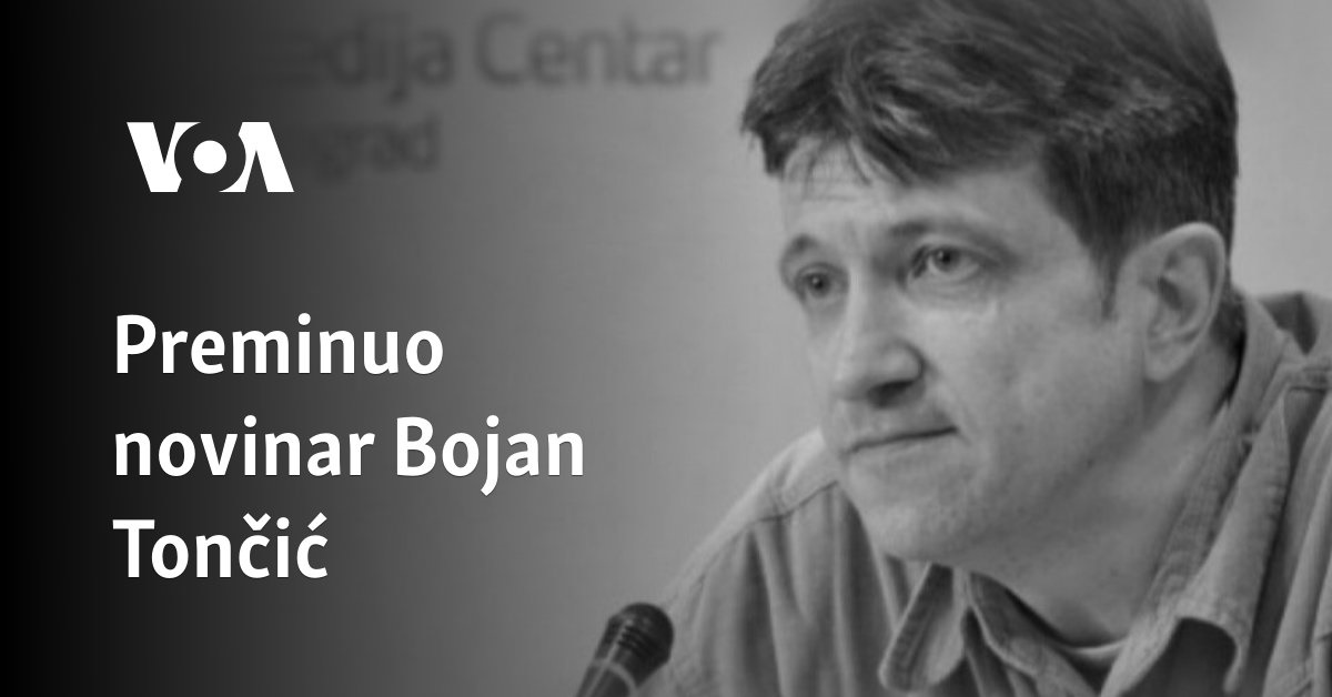 Preminuo novinar Bojan Tončić