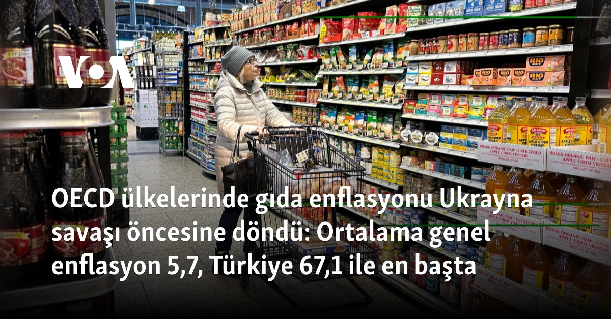 OECD ülkelerinde gıda enflasyonu Ukrayna savaşı öncesine döndü: Ortalama genel enflasyon 5,7 ...